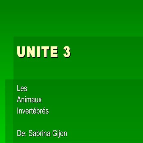 Les invertébrés. | PPT