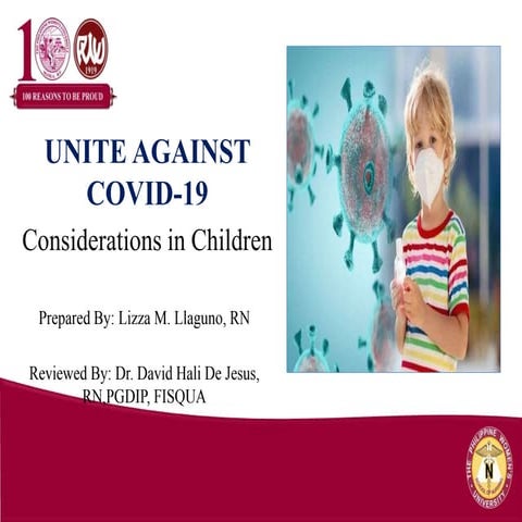 Unite against COVID-19, Considerations in Children | PPTX