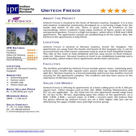 Unitech fresco research_report | PDF