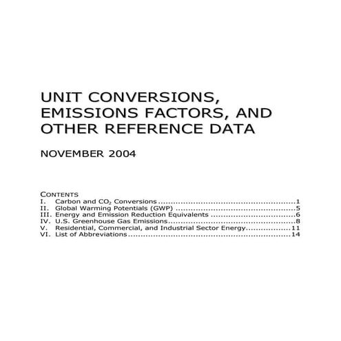 Unite conversion emision | PDF