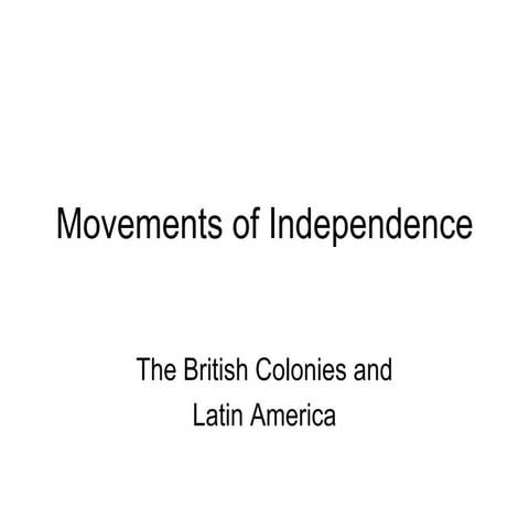United States Movement Of Independence | PPT