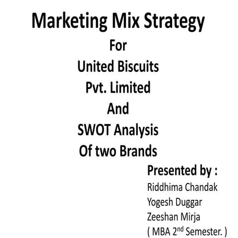 Swot analysis and Marketing mix strategy | PPTX