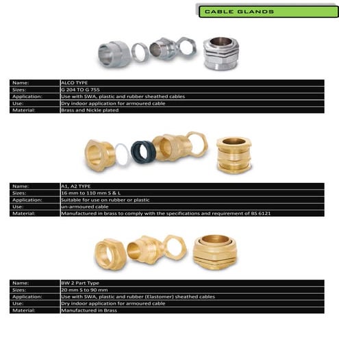 Single Compression Cable Glands - GIE Cable Glands | PDF