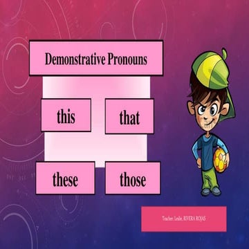 PPT Demonstrative Pronouns (These, this, that, those) | PPTX