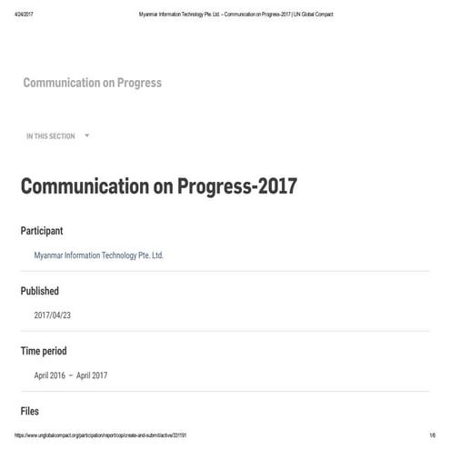 United Nations Global Compact (UN Global Compact)-Communication on ...