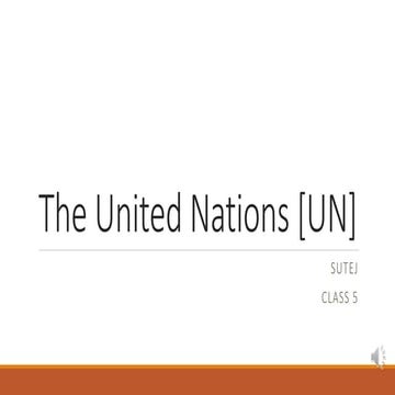 United Nations [UN] | PPTX
