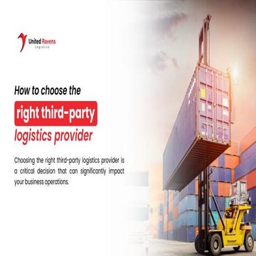 Right Third-Party Logistics Provider - How to Choose | PPT