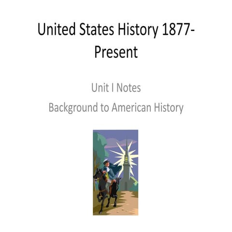United States History 1877-Present unit one ppt.pptx | Law