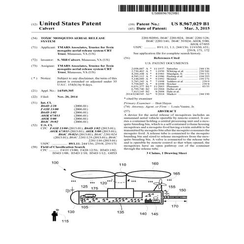 United States Patent. Patent No.: US 8,967,029 B1 (Mar. 3, 2015) | PDF