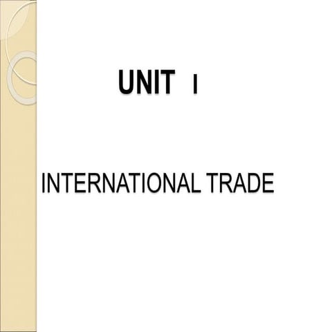 Unit i international trade finance | PPT