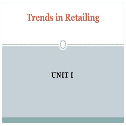 BAITC Retail_DoMS NIT Unit 1 | PPTX