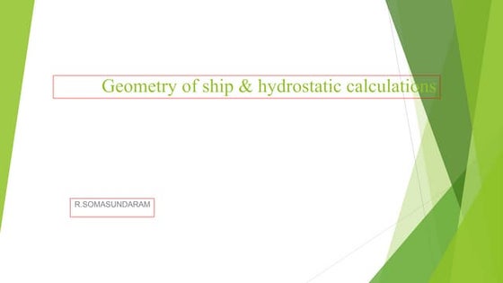 SHIP THEORY : Basics Of Ship Geometry : Lines Plan__by jishnu saji | PPSX