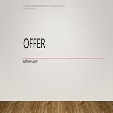 Offer / Proposal | PPTX