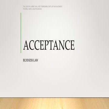 Acceptance | PPTX