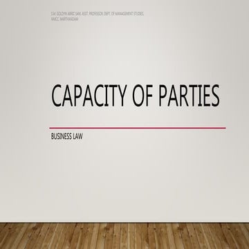 Capacity of Parties | PPTX