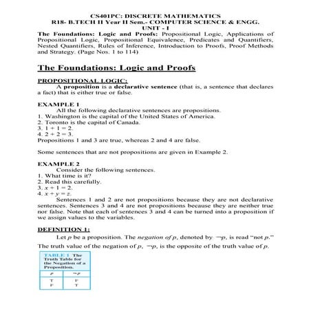 Discrete Structures Lecture 2
