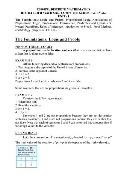 Discrete Structures Lecture 2