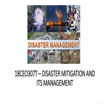 UNIT I - INTRODUCTION TO DISASTER.pdffff | PDF