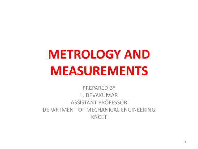 TYPES OF MEASUREMENTS | PDF