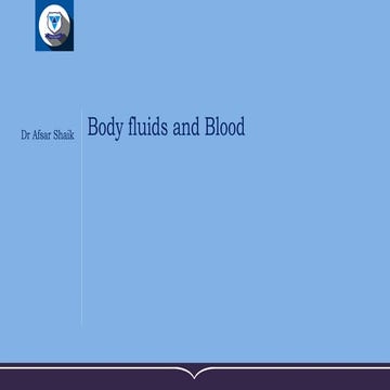 Anatomy & Physiology Lecture Notes - Blood | PPT