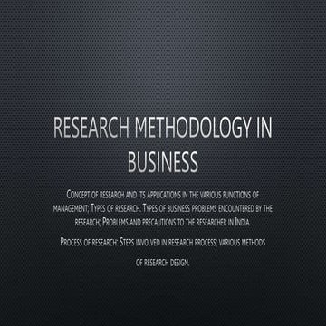 Business Research Methods (Introduction) | PPT
