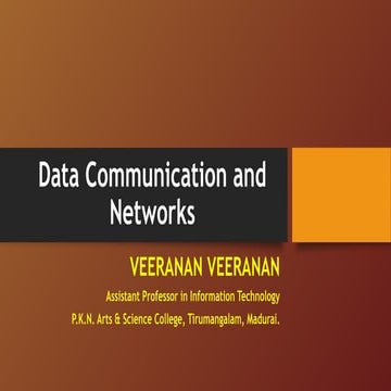 Data Communication & Networking – Unit I | PPT