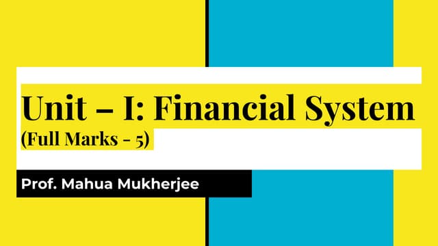 Indian financial system, short report | PDF