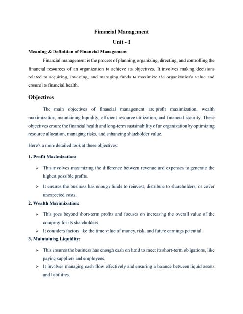 Financial management | PPTX