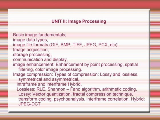 Image compression models | PPT