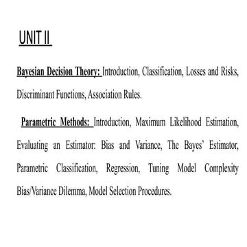 Bayesian Decision theory -Introduction to Machine learning | PPTX