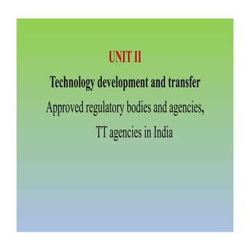 Unit II -Approved regulatory bodies and agencies.pptx