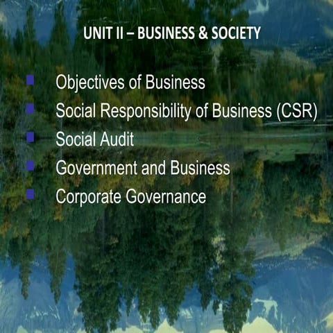 Unit ii business society - compiled | PPT | Business | Business and Finance