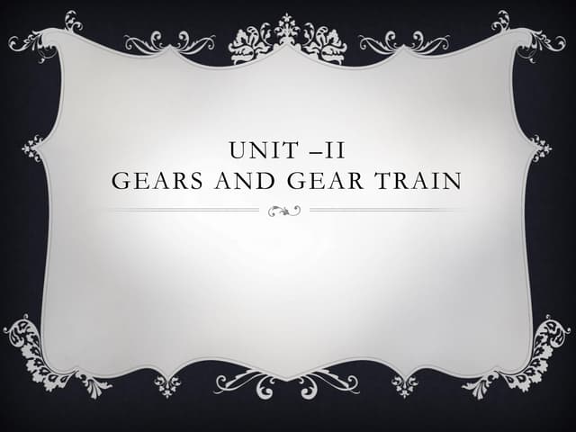 Unit ii bevel gears | PPT