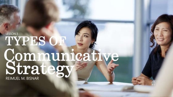 Types of communicative strategies | PPTX