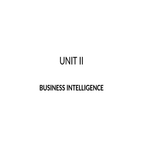 Unit Ii Ppt For Business Analytics Pptx