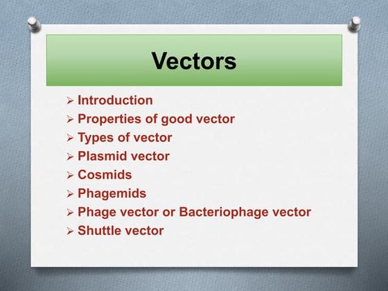 Cosmids vector | PPTX | Genetics | Science