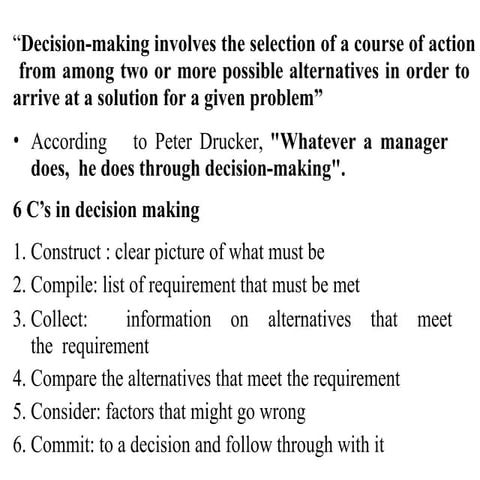 Decision Analysis and Resolution | PPT