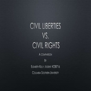Civil Liberties vs. Civil Rights | PPTX | Civic affairs | Politics