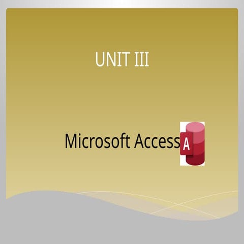 Starting ms access 2010 | PPTX