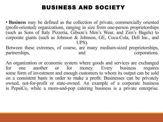 Business government and society | PPT