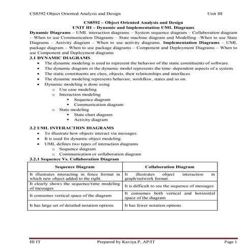 Cs8592 Object Oriented Analysis And Design Unit Iii Pdf 