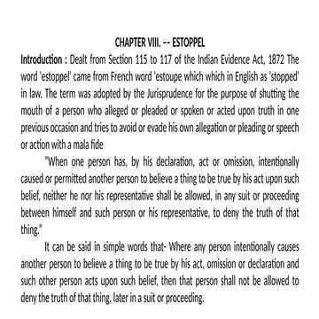 Unit III - Law of Evidence - Estoppel.pptx