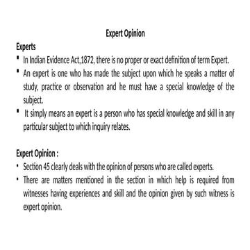 Law of Evidence - Expert Opinion.pptx