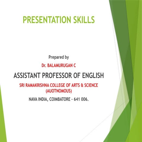 Unit III - Presentation Skills PPT with detailed Description.pptx
