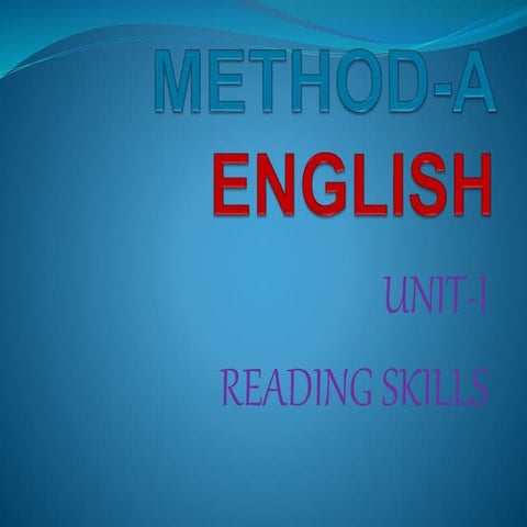 Dr. STN ENGLISH METHOD SEM 3UNIT I iii DEVELOPMENT OF READING SKILL.pptx