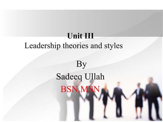 Leadership theories | PPT