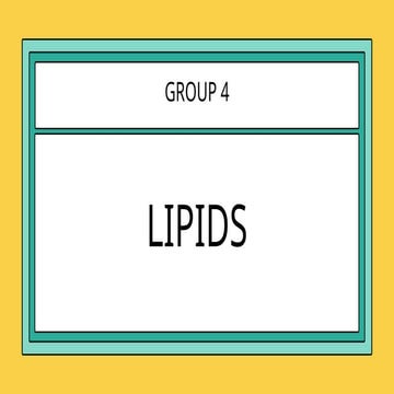 Classification of lipids according to chemical structure | PPTX