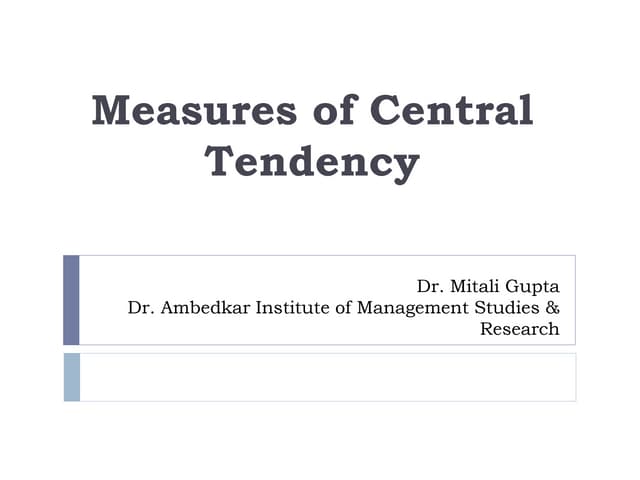 Mean, Median, Mode | PDF