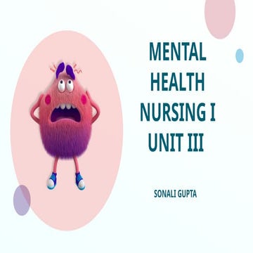 UNIT III MENTAL HEALTH NURSING ASSESSMENT | PPTX