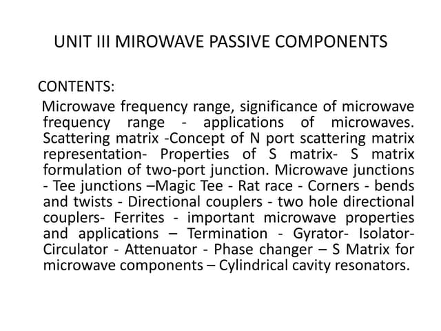 Presentation on Applications of microwave | PPTX